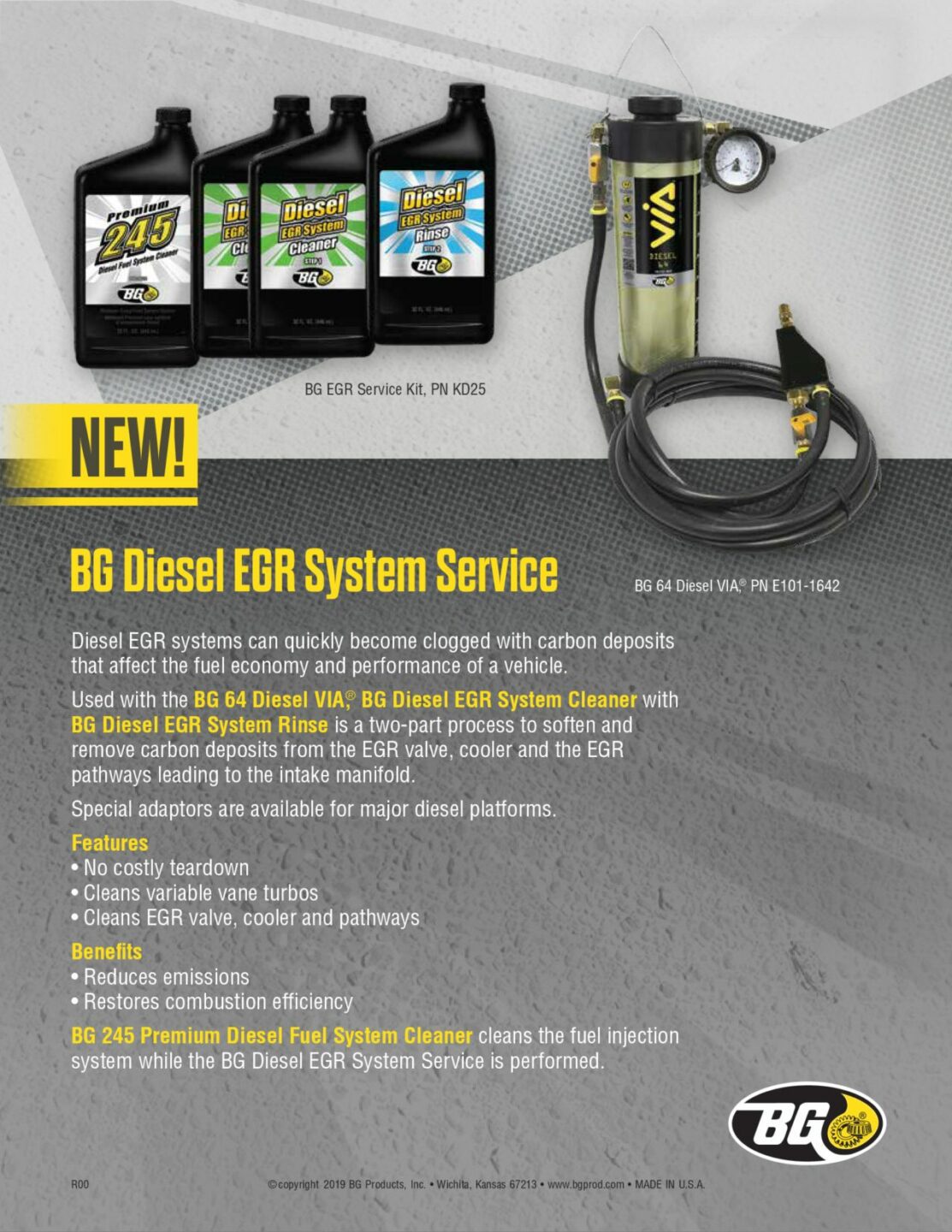 BG KD25 KIT pro servis EGR Sytému | Dekarbonizace motoru